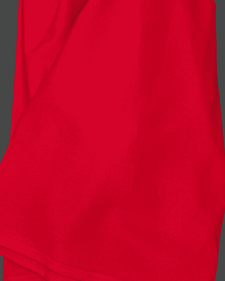 Tissu Coton Uni Rouge - Tissus et Nappes Westeel
